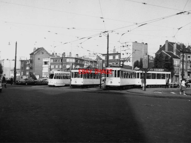 PHOTO BELGIUM Trams 1959 Bruxelles Schaerbeek Stib Tram No 9085 On ...