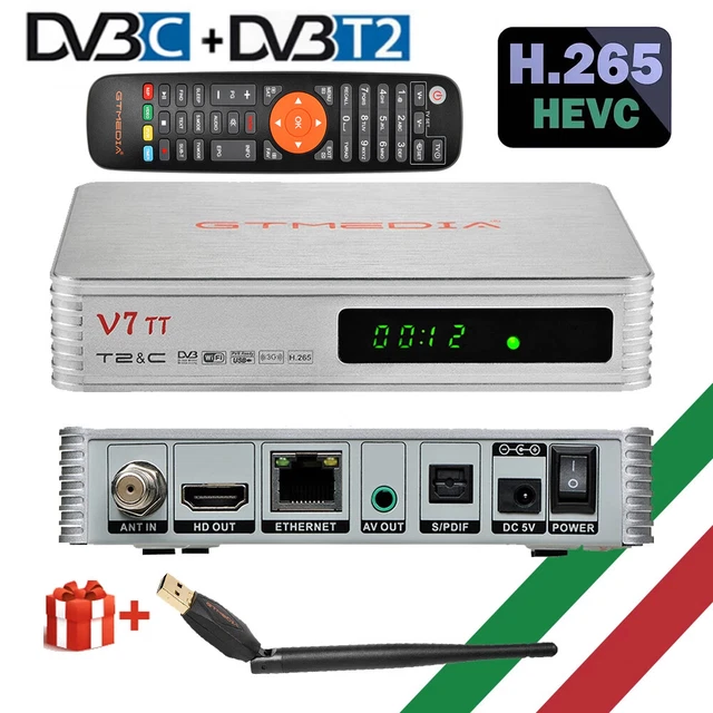 DECODER DIGITALE TERRESTRE DVB T2 HDMI HEVC Full HD Ricevitore TV H265+USB WiFi EUR 27,99 ...