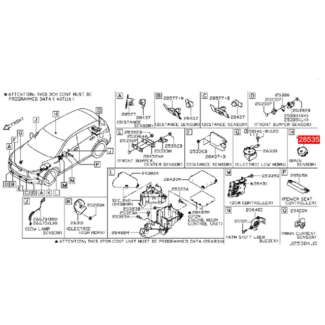 CAR WINDSCREEN WIPER Rain Sensor Module Unit for Nissan Juke 2010-2018 ...