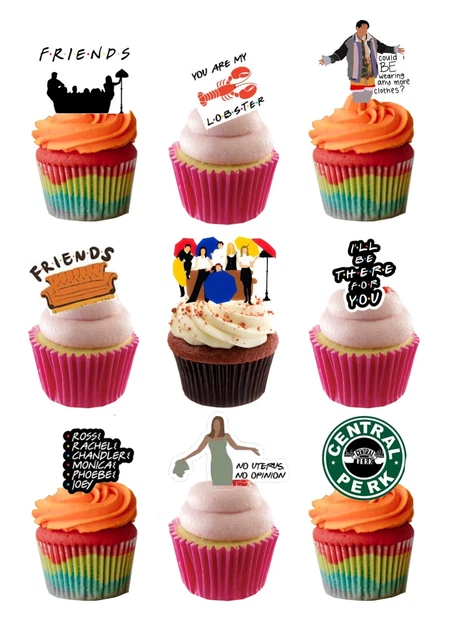 CAKE TOPPERS FRIENDS Style TV Show Themed 28 Stand Up Edible Wafer ...