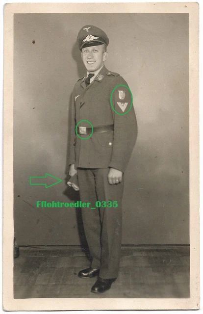 WW2 PORTRAIT PHOTO WH LW soldier crime shield WiO coupling lock gloves ...