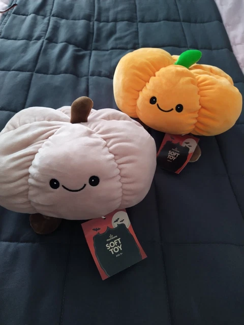 MORRISONS PUMPKIN PLUSH Soft Toy Plushy Kids Halloween Gift Set of 2 ...