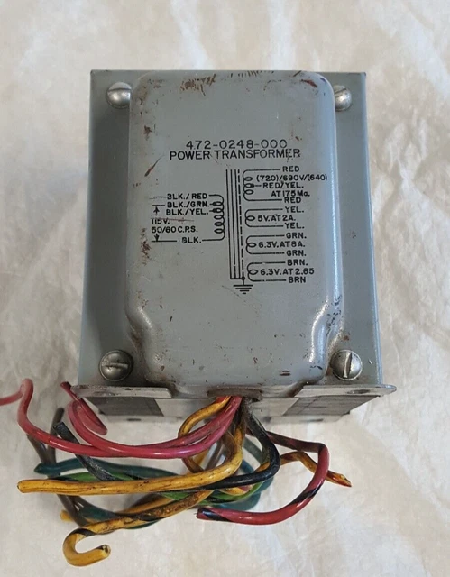 GATES FM-1B TRANSMITTER 472-0248 Power Transformer Stereo 300B Tube ...