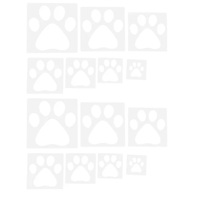 14 PCS PLASTIC Templates for Drawing Animal-paw Paint Stencils Craft ...