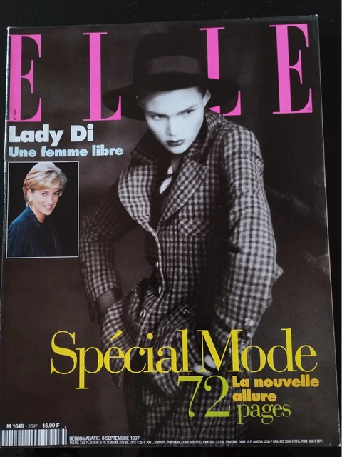 ELLE MAGAZINE 8/09/1997; Spécial Mode/ Lady Di EUR 12,00 - PicClick FR