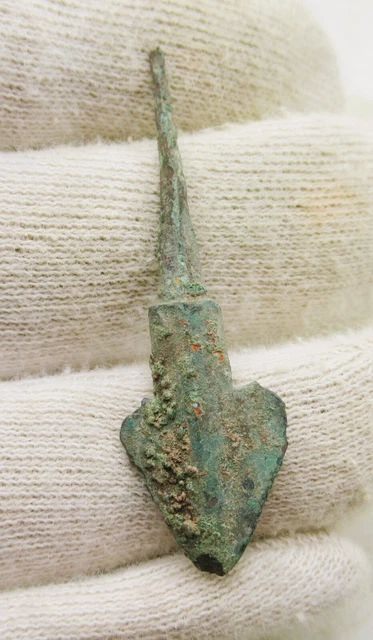 A391 ANCIENT ROMAN Longshot Bronze Arrowhead Imperial Artefact War ...