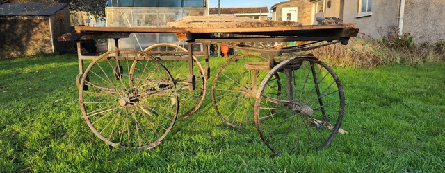EDWARDIAN 1920S OAK Coffin Hand Bier Hearse Cart Funeral Directors ...