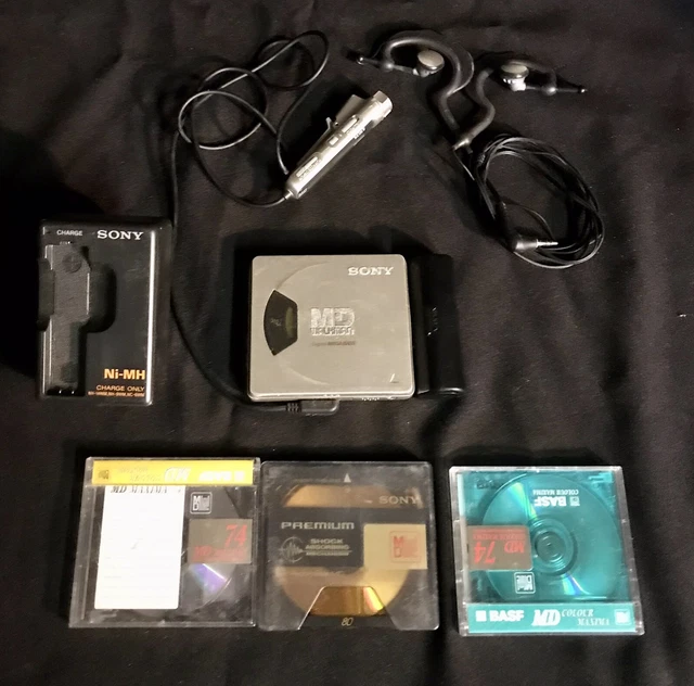 SONY MD WALKMAN portable MINIDISC player MZ-E55 Fonctionne Parfaitement ...