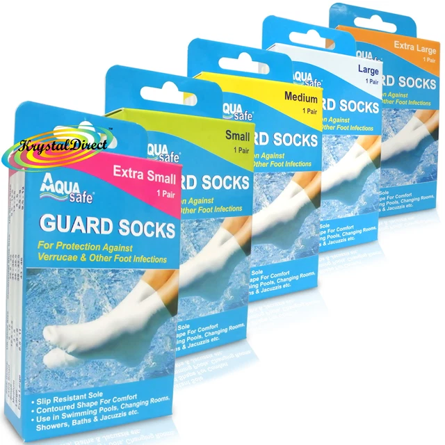 AQUA SAFE GUARD Swimming Pool Kids & Adult Verruca Latex Socks £4.85 ...
