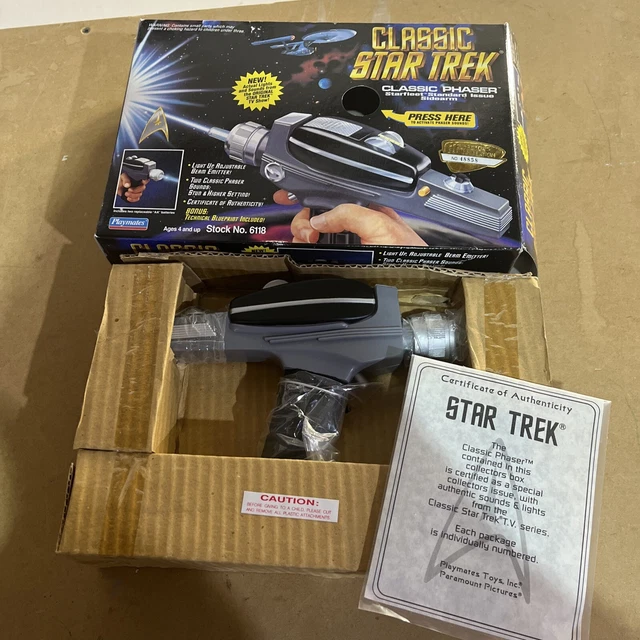 STAR TREK CLASSIC Phaser. Original Star Trek TV Show. Lifesize. Brand ...