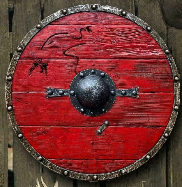 Medieval Ragnar Lothbrok Authentic Battleworn Viking Shield Eur 156 20