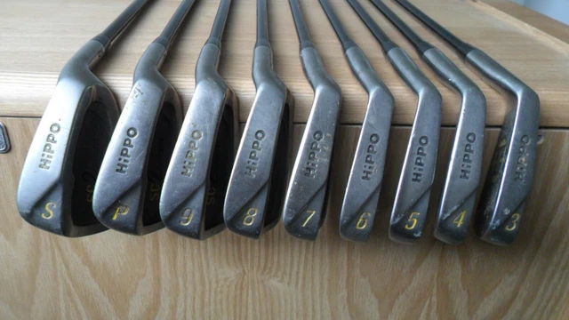 COMPLETE SET OF Hippo Golf Clubs - set of 9 irons £70.00 - PicClick UK