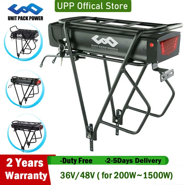 48V 20AH REAR Rack Lithium Ebike Battery for 24" 26" 28" Electric Bike ...