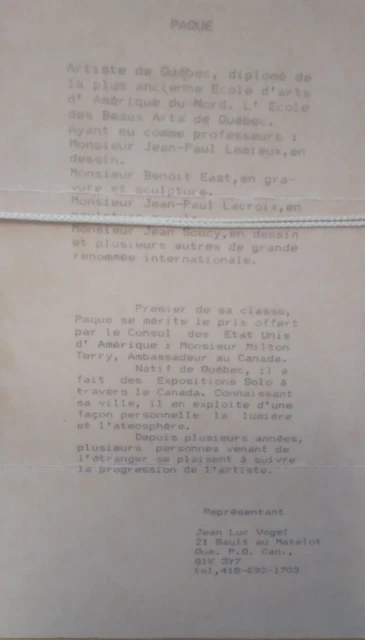 SERGE PAQUET PAQUE Original Framed Artwork $186.79 - PicClick CA