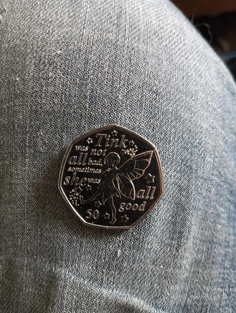 TINKER BELL - 2020 PETER PAN ISLE OF MAN 50p COIN - IoM MANX £3.99 ...