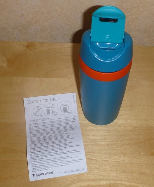 TUPPERWARE COFFEE TO Go Thermobecher - 360 ml - petrol / orange - NEU ...