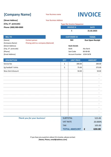 CUSTOMISED SALES INVOICE / Receipt Template 2024 | Microsoft Excel ...