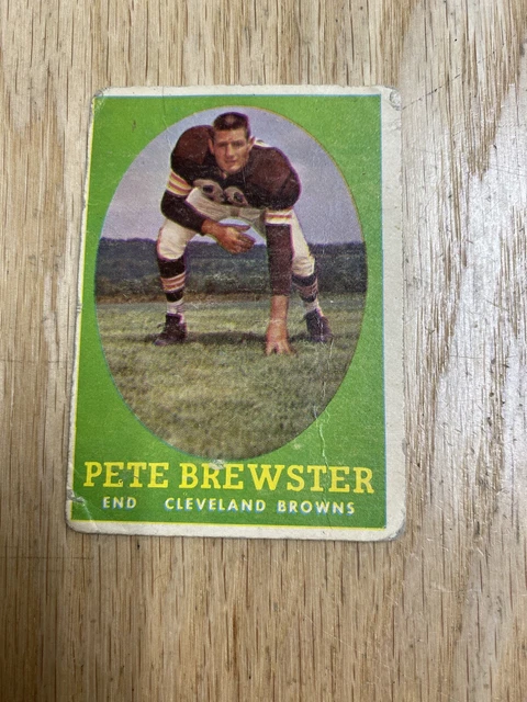 1958 TOPPS FOOTBALL Pete Brewster Cleveland Browns Card #11 EUR 2,20 ...