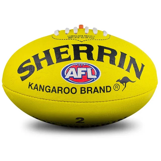 SHERRIN KB ALL Surface AFL Football Synthetic Sherrin Ball In Yellow ...