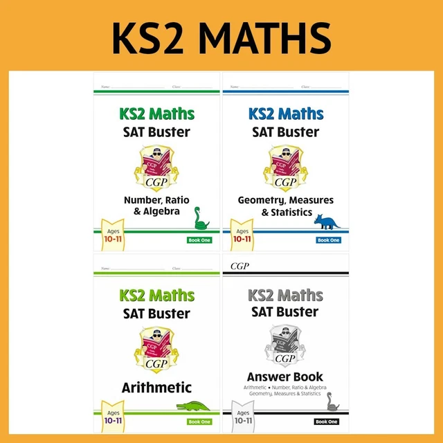 KS2 MATHS SAT Buster Book Set 2026 Ages 10-11 CGP with Answers NEW £18. ...