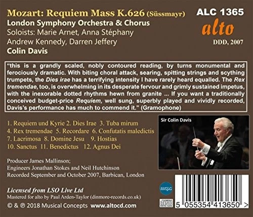MOZART: REQUIEM MASS K.626 by Anna Stéphany [Audio CD] NEUF EUR 11,14 ...