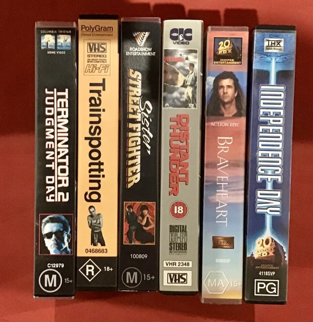 BRAVEHEART MIXED BULK Lot VHS Retro Vintage Video Cassette Bulk Lot X 6 ...