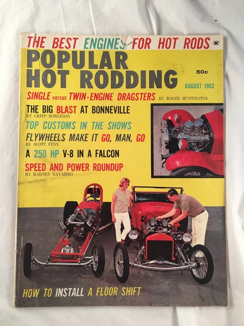 POPULAR HOT RODDING Magazine #3 August 1962 Back Issue Vintage Hot Rods Cars £23.51 - PicClick UK