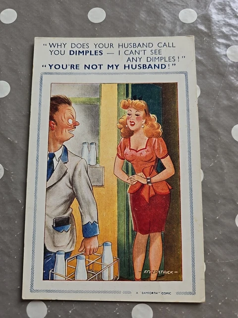 VINTAGE SAUCY SEASIDE Comic Postcard Bamforth Brown Triangle No 1326 ...