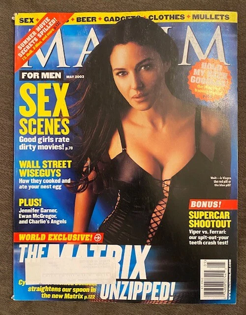 MAXIM MAGAZINE #65 May 2003 - MONICA BELLUCCI - THE MATRIX - HOT £7.82 - PicClick UK