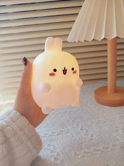 RABBIT NIGHT LIGHT Bedhead Bedroom LED Small Table Light Non Plug In ...