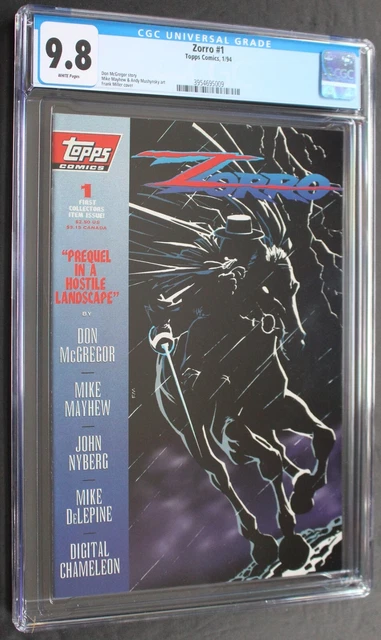ZORRO #1 DON Diego de la Vega TOPPS Comic 1994 Prime TV Re-Boot MILLER ...