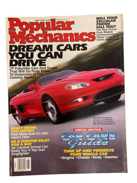 POPULAR MECHANICS MAGAZINE May 1993 Issue Dream Cars Cellular Phone ...