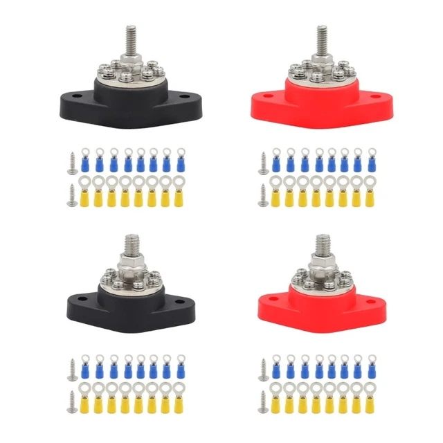12V-48V TERMINAL BLOCK Bus Bar M6/M10 Stud 160A Electrical Power ...