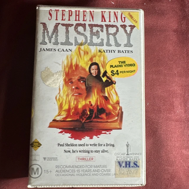 MISERY (VHS, BIG Box, Clamshell, Ex-Rental, 1990) - Stephen King - Free ...