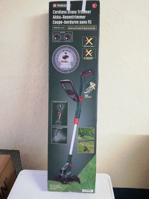 PARKSIDE PRTA 20 Li C3 20V Akku Rasentrimmer Trimmer Doppelfaden System ...