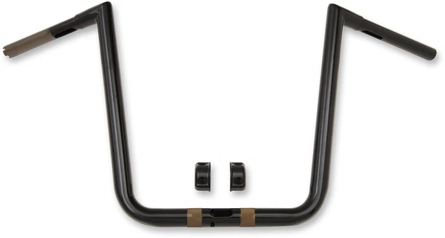 LA CHOPPERS 1-1/4 " Lourdes Double Peaks Guidon Noir 10 " Ape Hanger # ...
