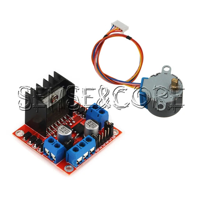 STEPPER MOTOR DRIVE Module L298N Dual H Bridge DC+28BYJ-48 Stepper ...