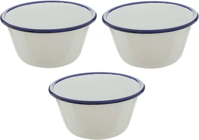 2 X FALCONWARE Enamel Pudding Basin - Serving Dish - 10cm 300ml £9.99 ...