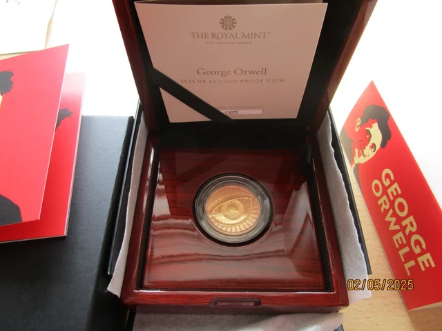 ROYAL MINT GEORGE Orwell 2025 Gold Proof £2 Two Pounds Coin £1,999.00 - PicClick UK