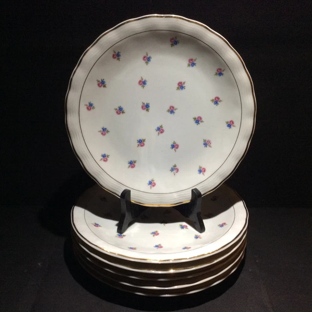 VINTAGE 6 ASSIETTES plate porcelaine de limoges ULIM union limousine ...