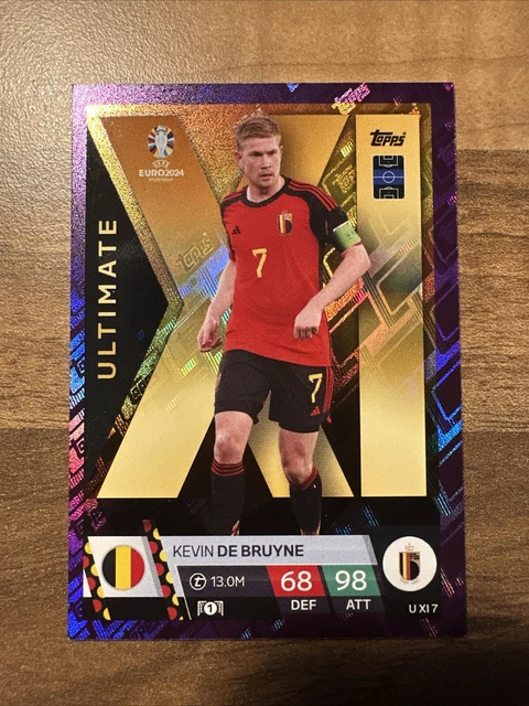 MATCH ATTAX EURO 2024 Kevin De Bruyne Crystal Parallel Purple Ultimate ...