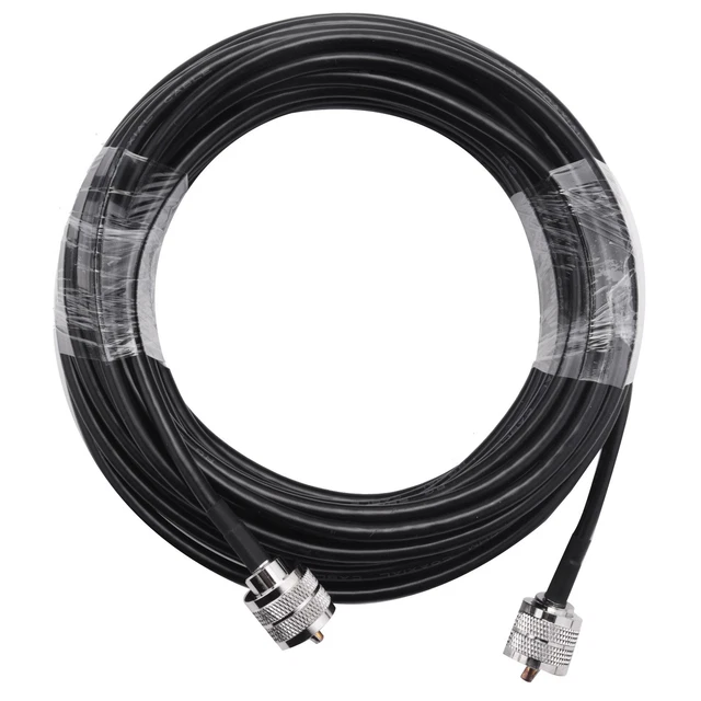 15M UHF COAXIAL Cable RG58 Coax Cable PL259 Cable 50 Ohms CB Radio ...
