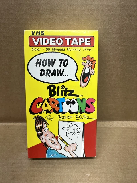 VINTAGE 1987 HOW to Draw Blitz CARTOONS VHS Video Tape Cartooning ...