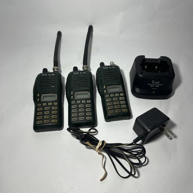 ICOM IC-V8 VHF HT Lot Of 3 With Charger Untested $29.99 - PicClick