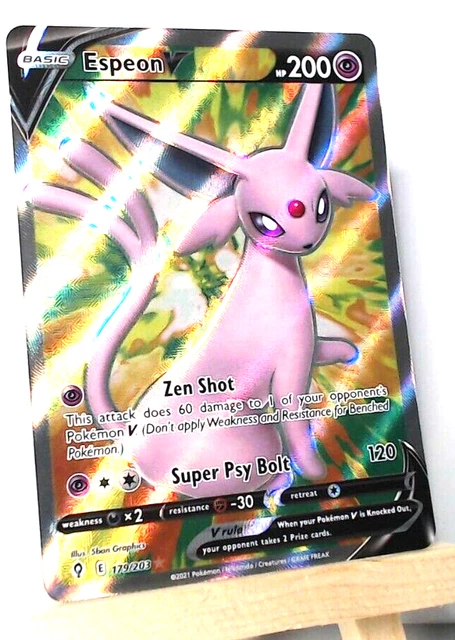 ESPEON V HOLO Ultra Rare Pokémon TCG Card 179/203 Evolving Skies EUR 11 ...