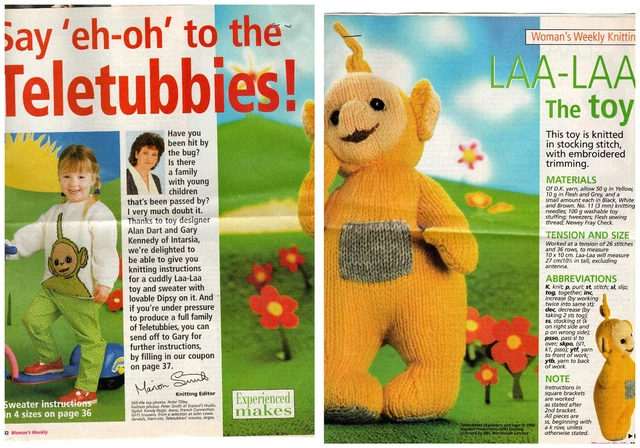Teletubbies Knitting Pattern FOR SALE! - PicClick UK