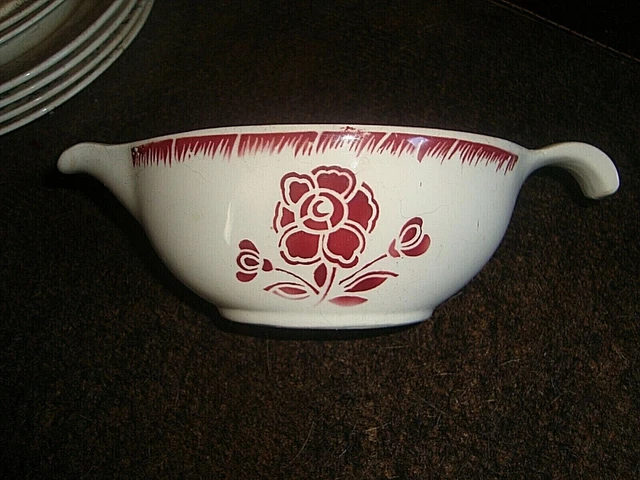 ANCIENNE SAUCIERE EN Faience Serreguemine-Digoin Modele Camelia EUR 25 ...