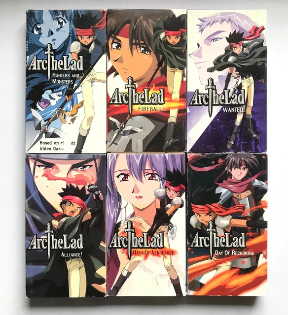 ARC THE LAD VHS Set Complete Series Vol. 1-6 1999 Anime ADV Films NTSC ...