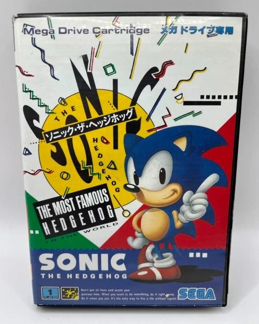 SONIC THE HEDGEHOG Sega Mega drive Game Japanese Asian Complete Manual ...
