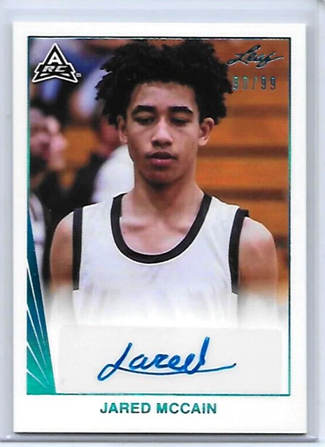 2022 LEAF PRO Set Memorie Jared Mccain Blu Platino Rc Firma Auto 90/99 ...